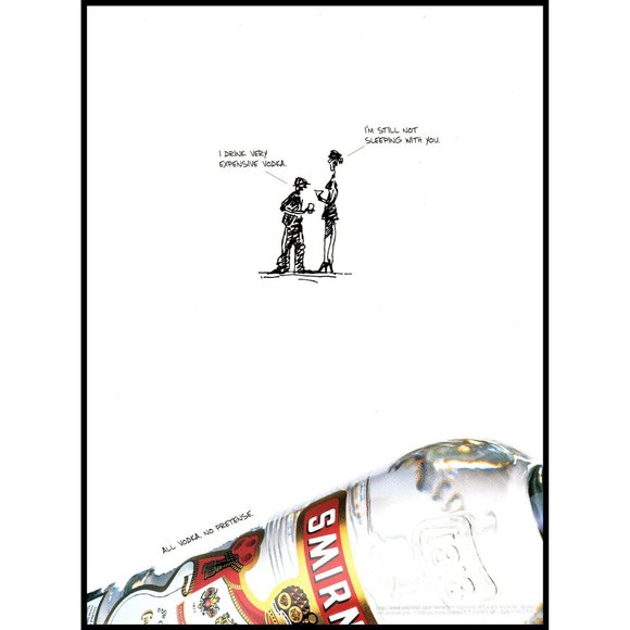Smirnoff | Art | 998 Smirnoff Vodka Vintage Print Ad All Vodka No ...